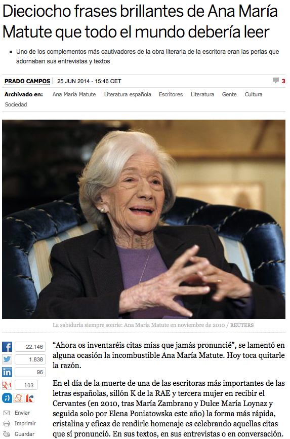 Ana María Matute – Aire Nuestro